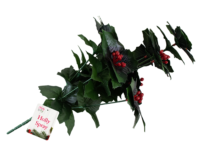 Decorative Christmas Holly Spray in 2 assorted Designs – Make it Magic