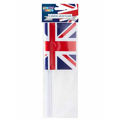 5 Hand Held Flags Union Jack Design – Make it Magic