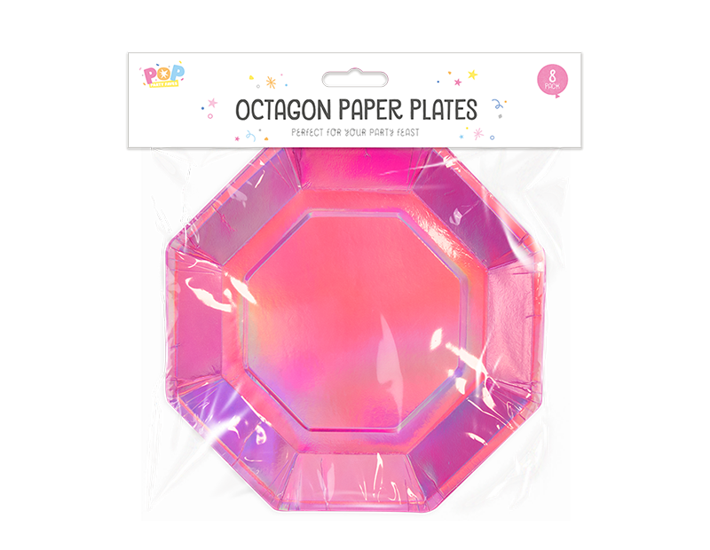 Metallic Octagon Paper Plates (8 Pack) – Make it Magic